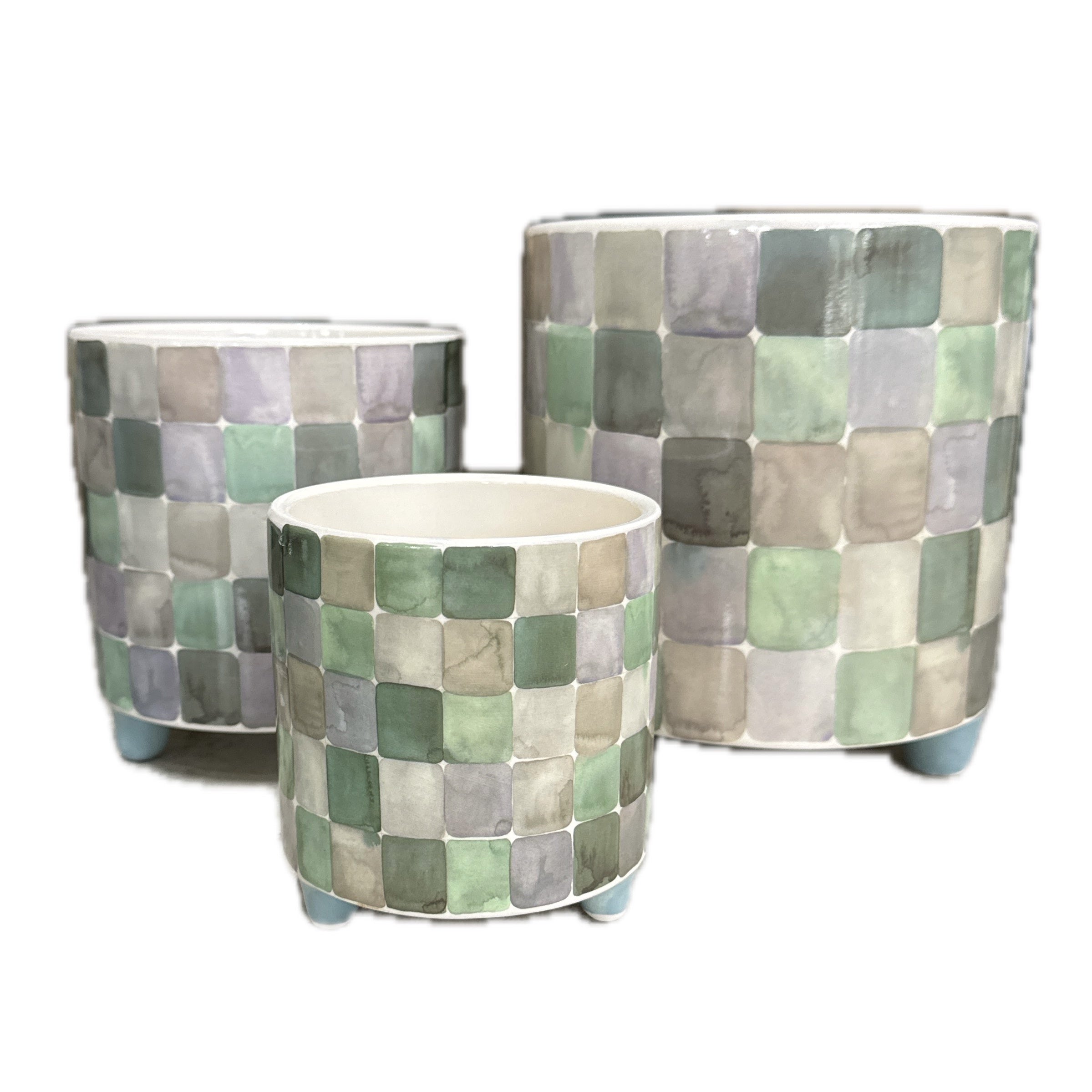 Mottled Design Pots with Feet – Northcote Nursery
