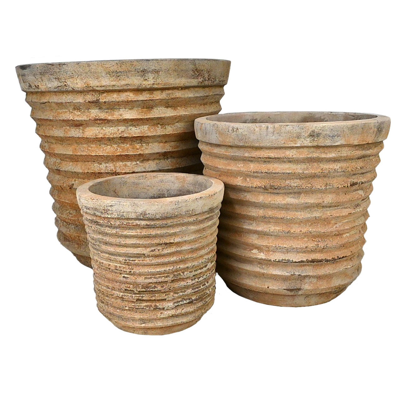 Antique Terracotta Lined Planter - Basalt – Northcote Nursery