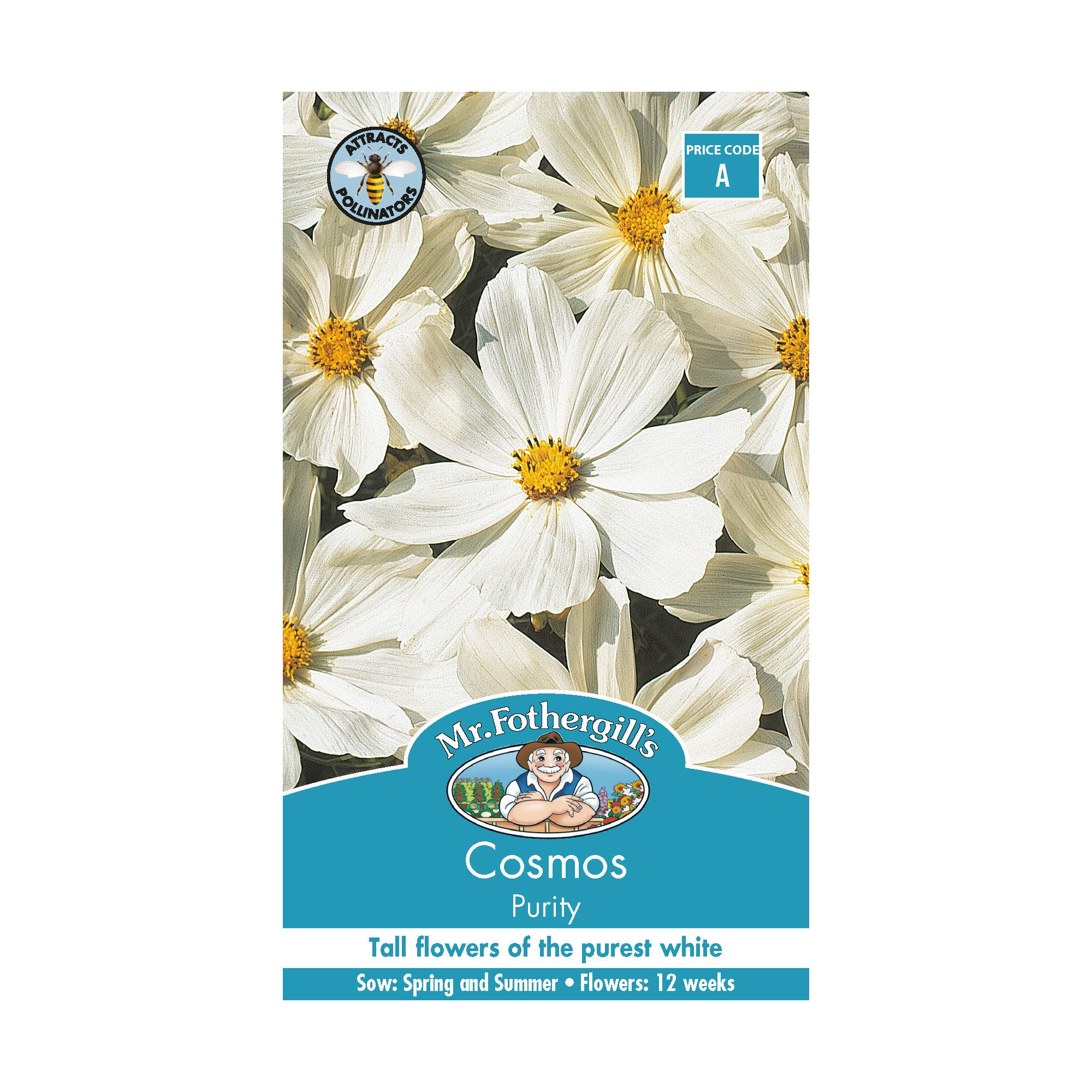 Cosmos 'Purity' seeds – Northcote Nursery