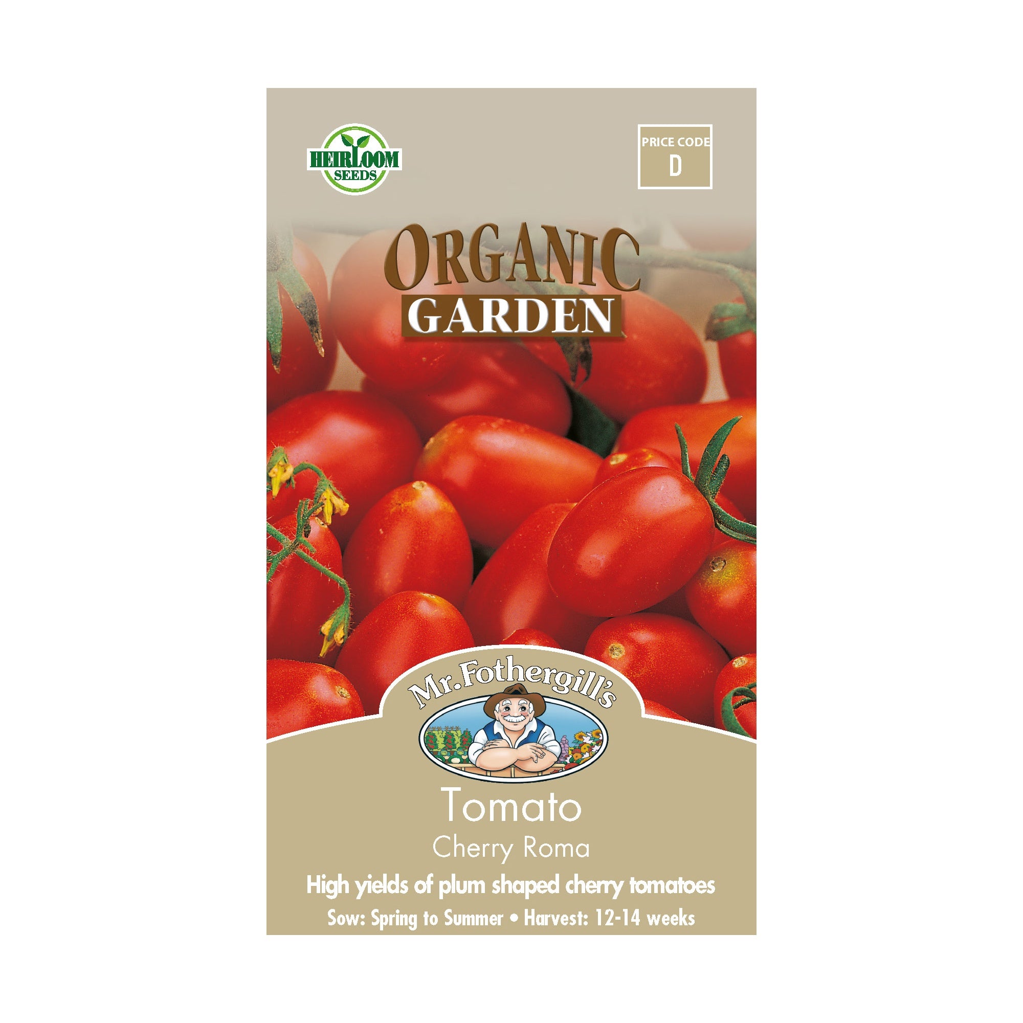 Tomato 'Cherry Roma' Organic Seeds – Northcote Nursery