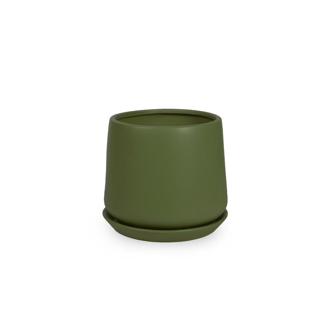 Round Taper Pot Dark Green – Northcote Nursery