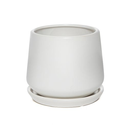 Round Taper Pot White – Northcote Nursery