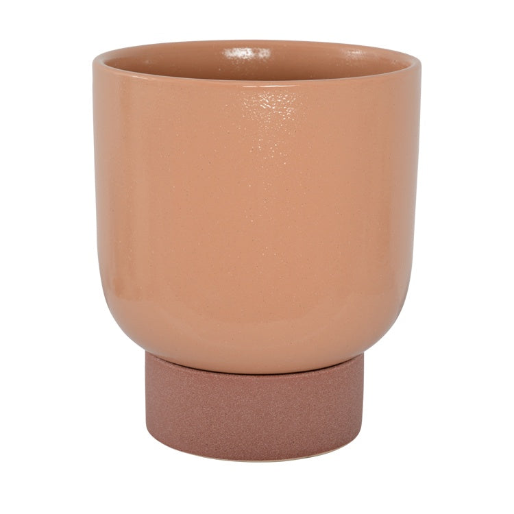 Penny Planter Pot with Stand Blush/Rosewood – Northcote Nursery