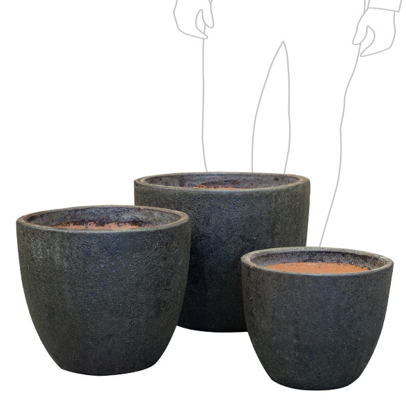 Rustica Egg Pot - Jet – Northcote Nursery