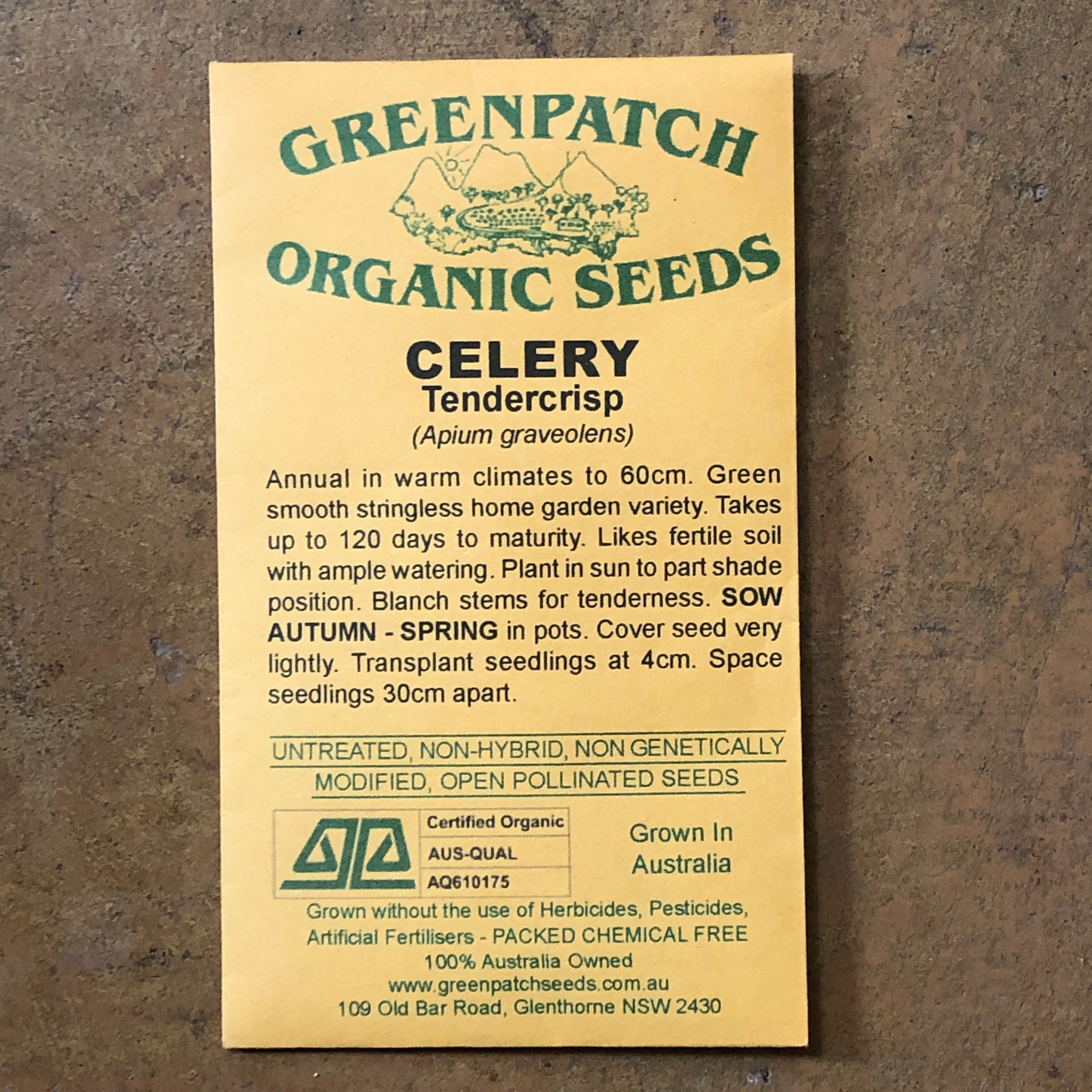 Celery 'Tendercrisp' Greenpatch Seeds – Northcote Nursery