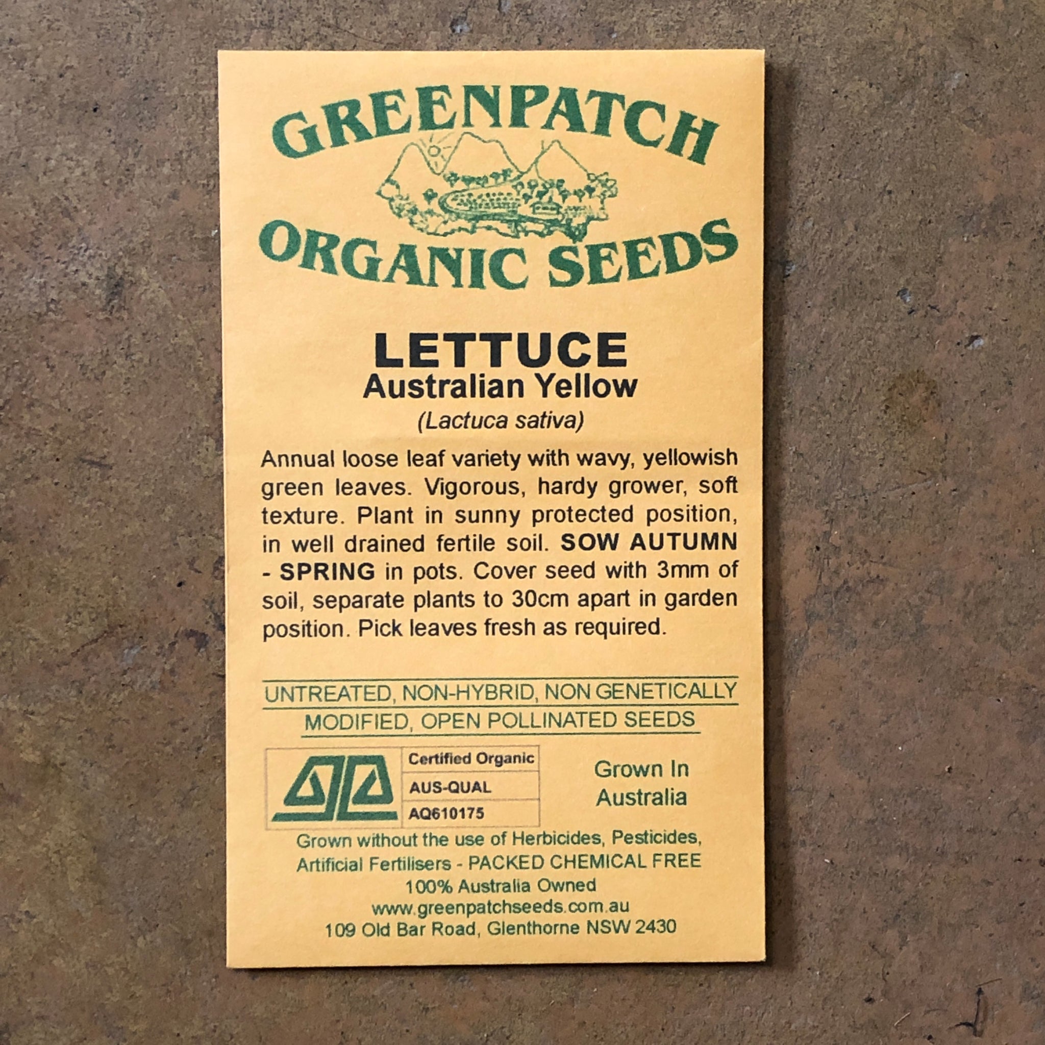 Lettuce 'Australian Yellow' Greenpatch Seeds – Northcote Nursery