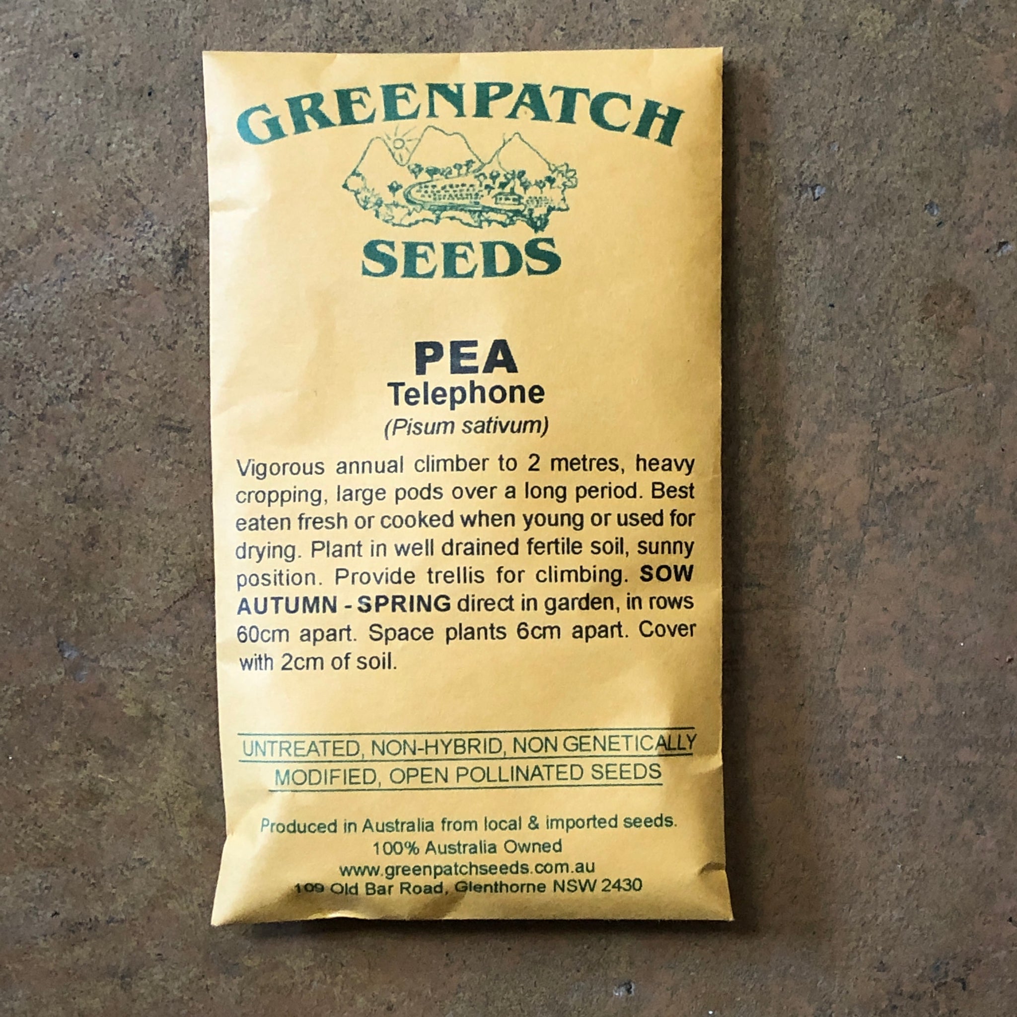 Pea 'Telephone' Greenpatch Seeds – Northcote Nursery