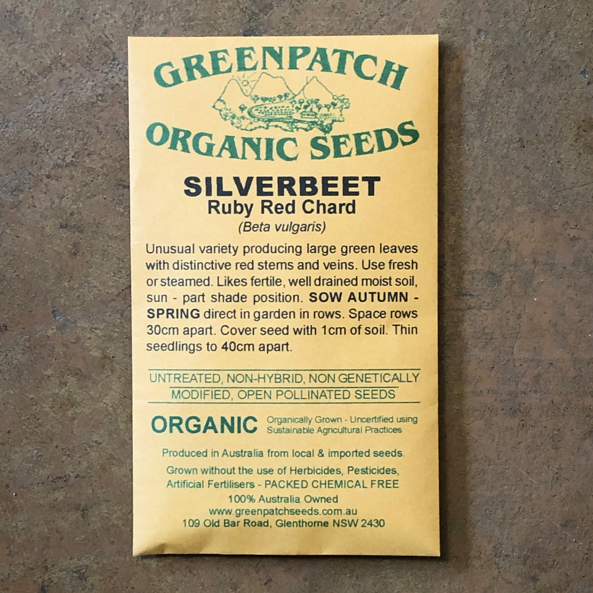 Silverbeet 'Ruby Red Chard' Greenpatch Seeds – Northcote Nursery