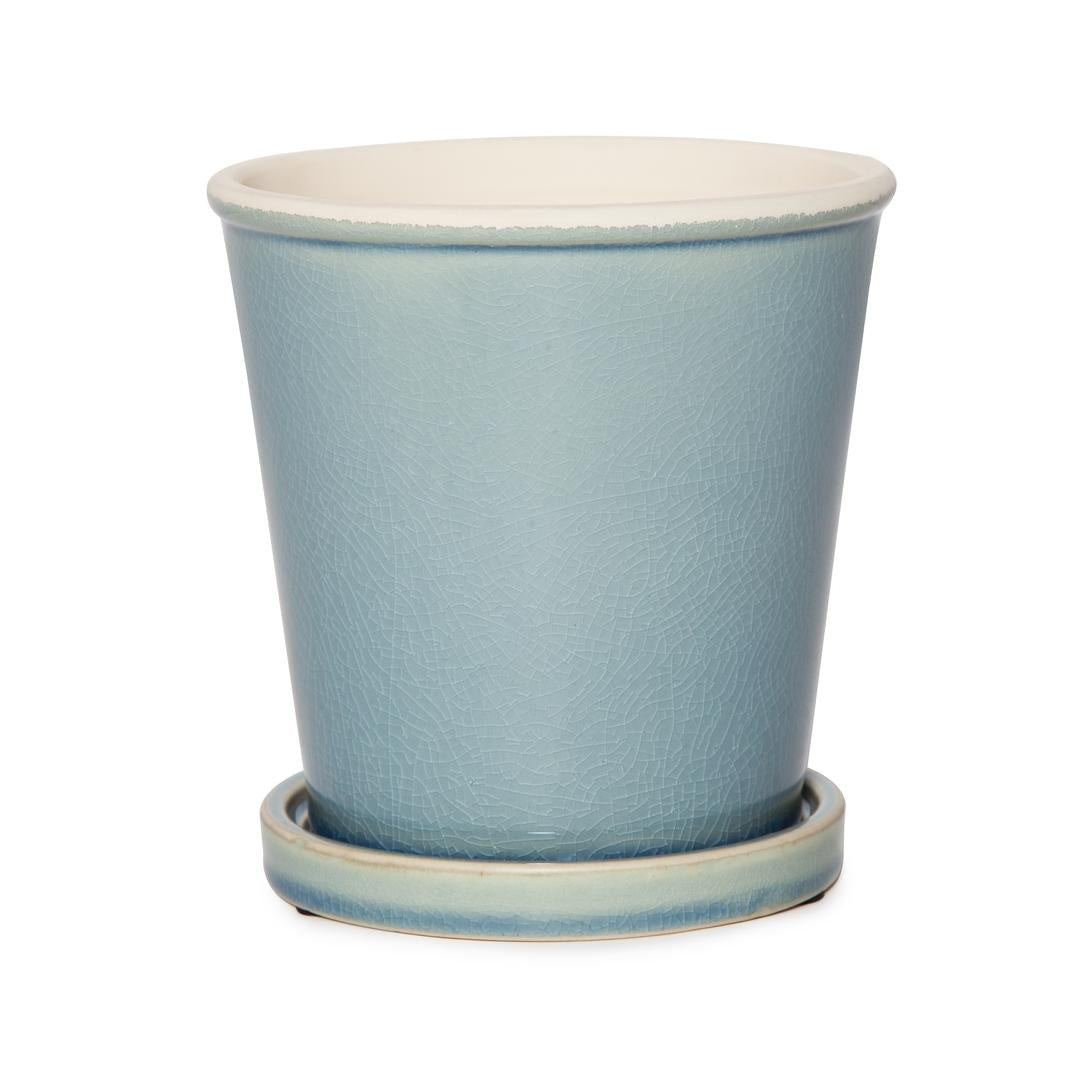 Kaba Pot with Saucer Blue – Northcote Nursery