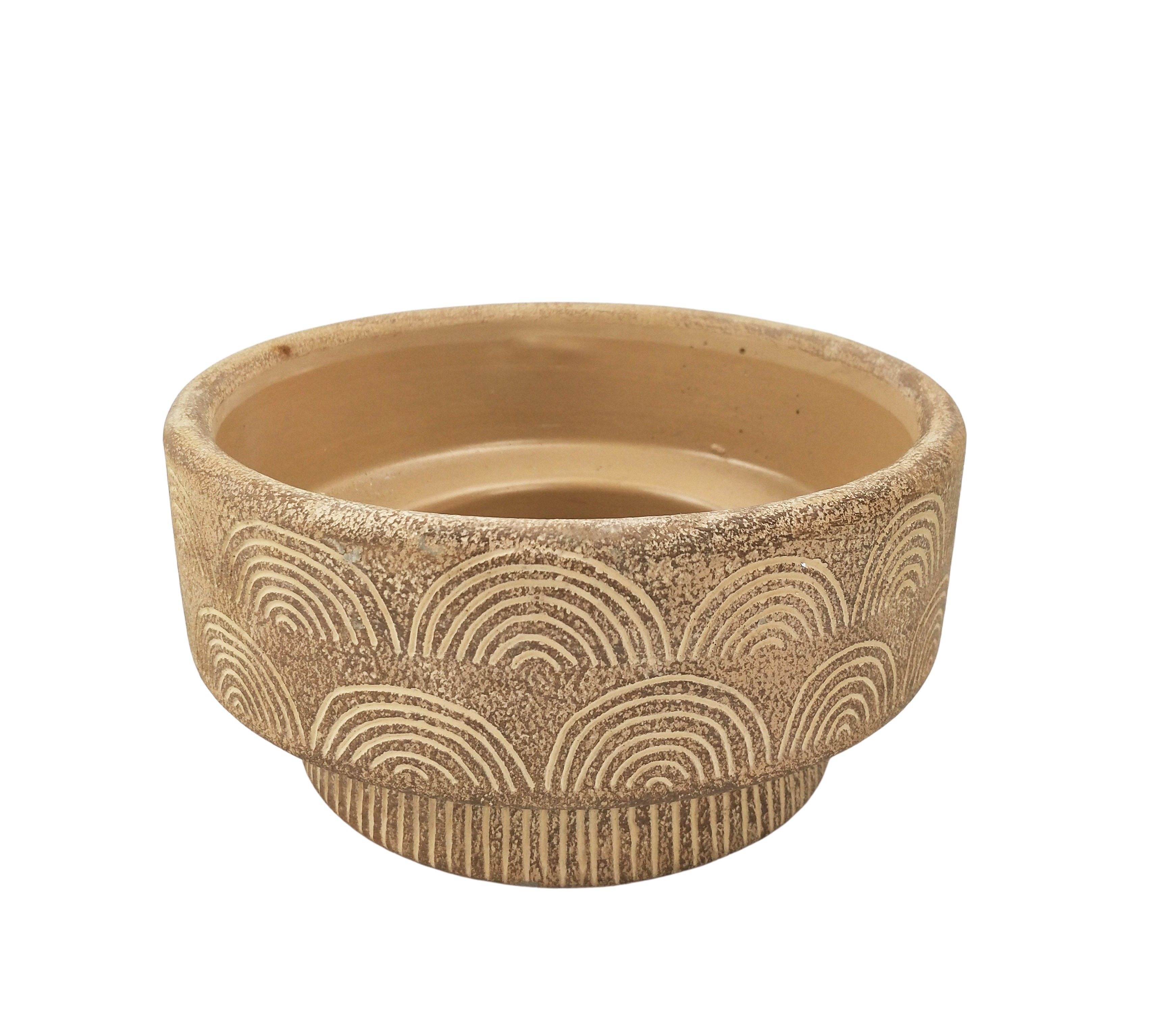 Nia Rainbow Round Planter Sand – Northcote Nursery