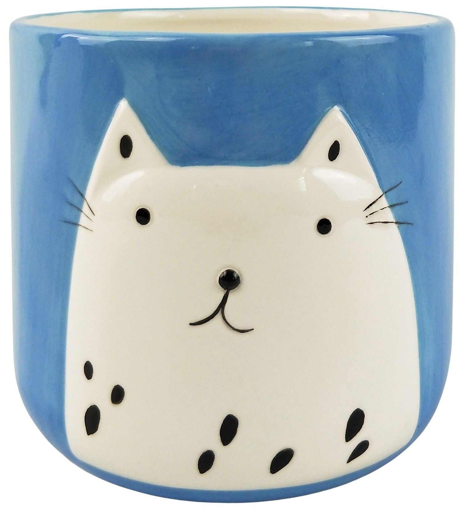 Cute Cat Planter Dark Blue – Northcote Nursery